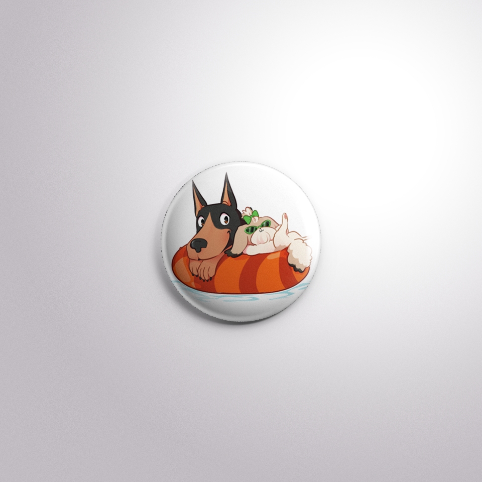 Love 4 A Walk Button Badge