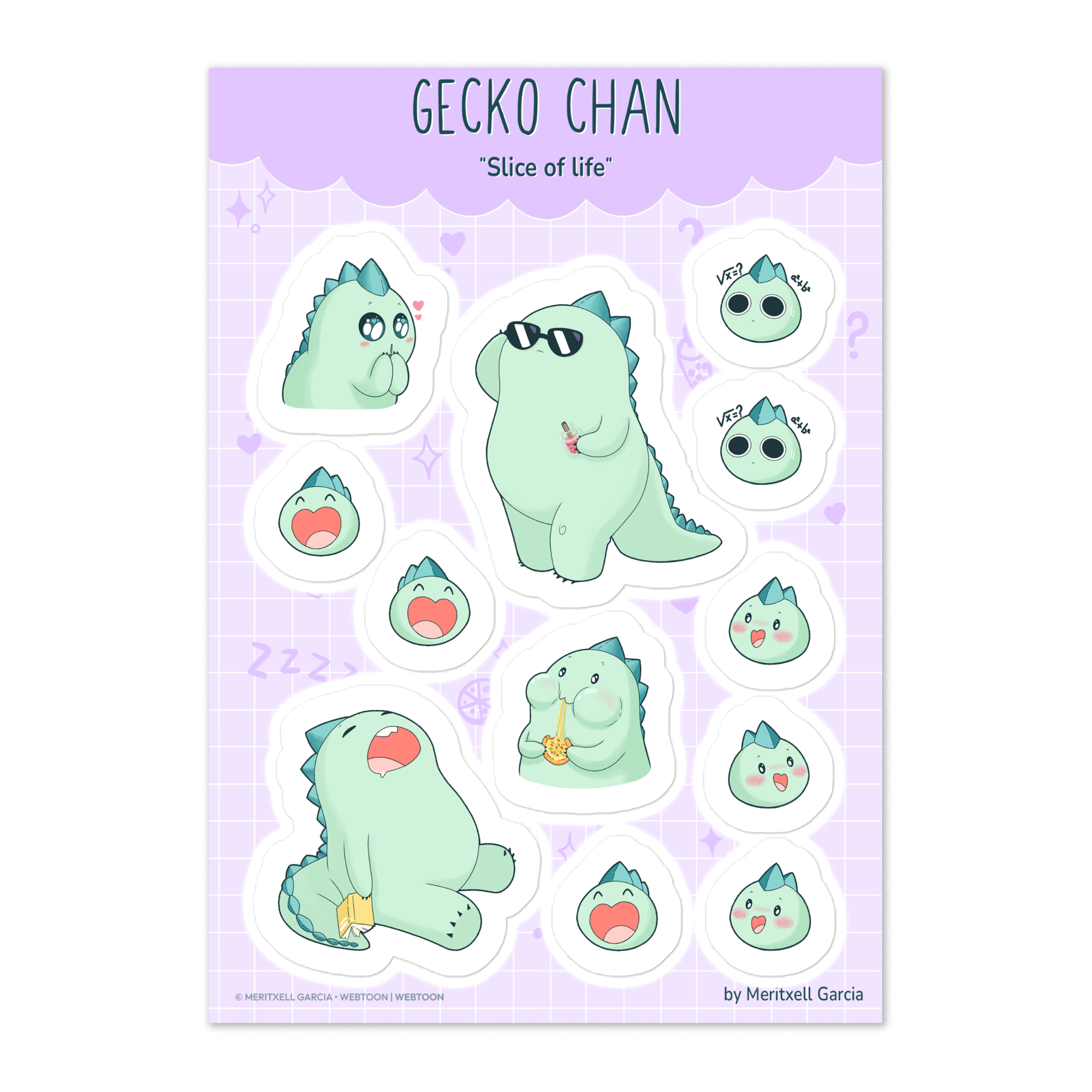 GECKO-CHAN - SLICE OF LIFE STICKERS